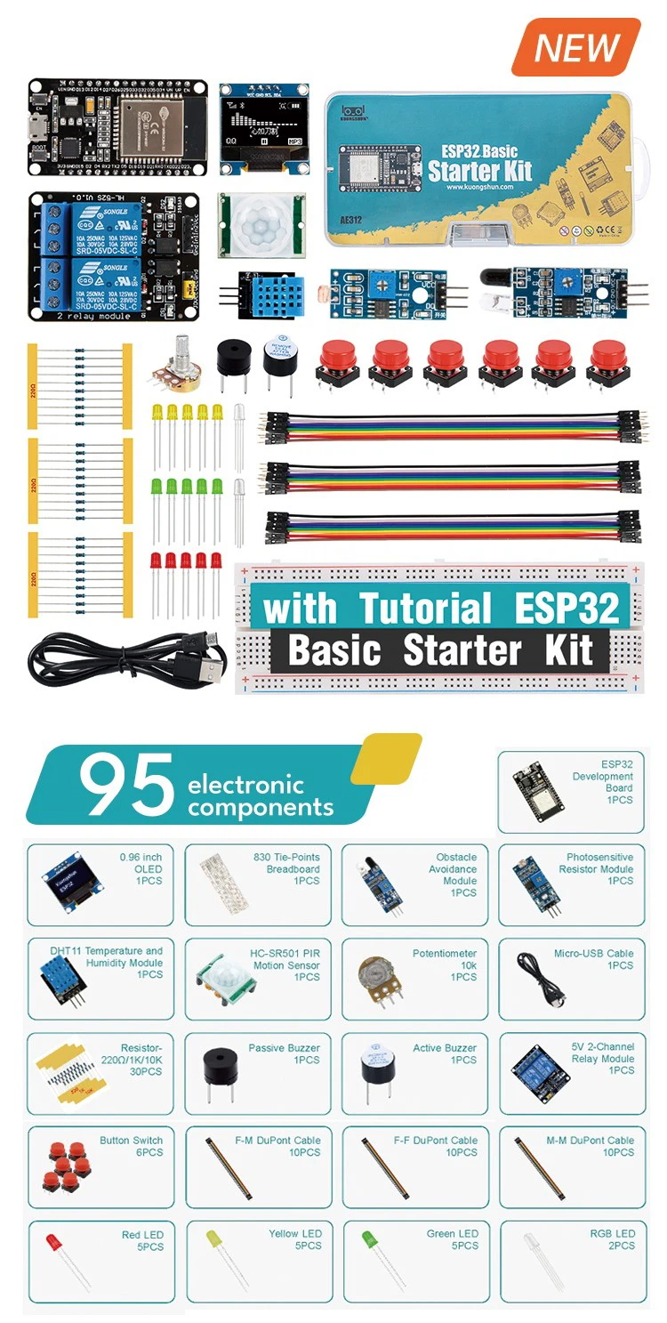 ESP32 Basic Starter Kit Placa de desarrollo WIFI-IOT Fabricantes y ...